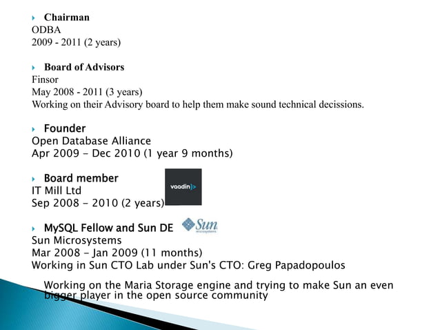 Michael Widenius | PPT