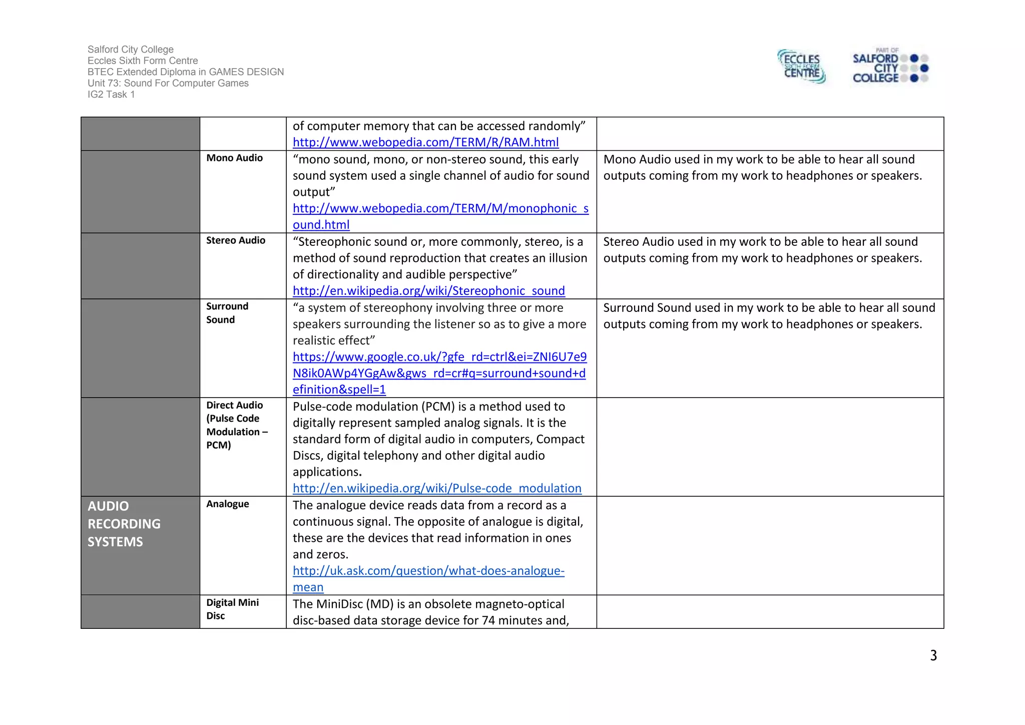 Methods and Principles of Sound Design and Production | DOCX