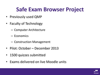 Using the Moodle Quiz for Formative and Summative Assessment: Safe Exam ...