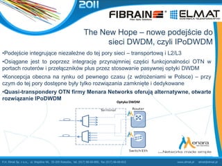 PLNOG 6: Michał Dłubek - IPoDWDM - nowe alternatywy dla sieci OTN i SDH ...