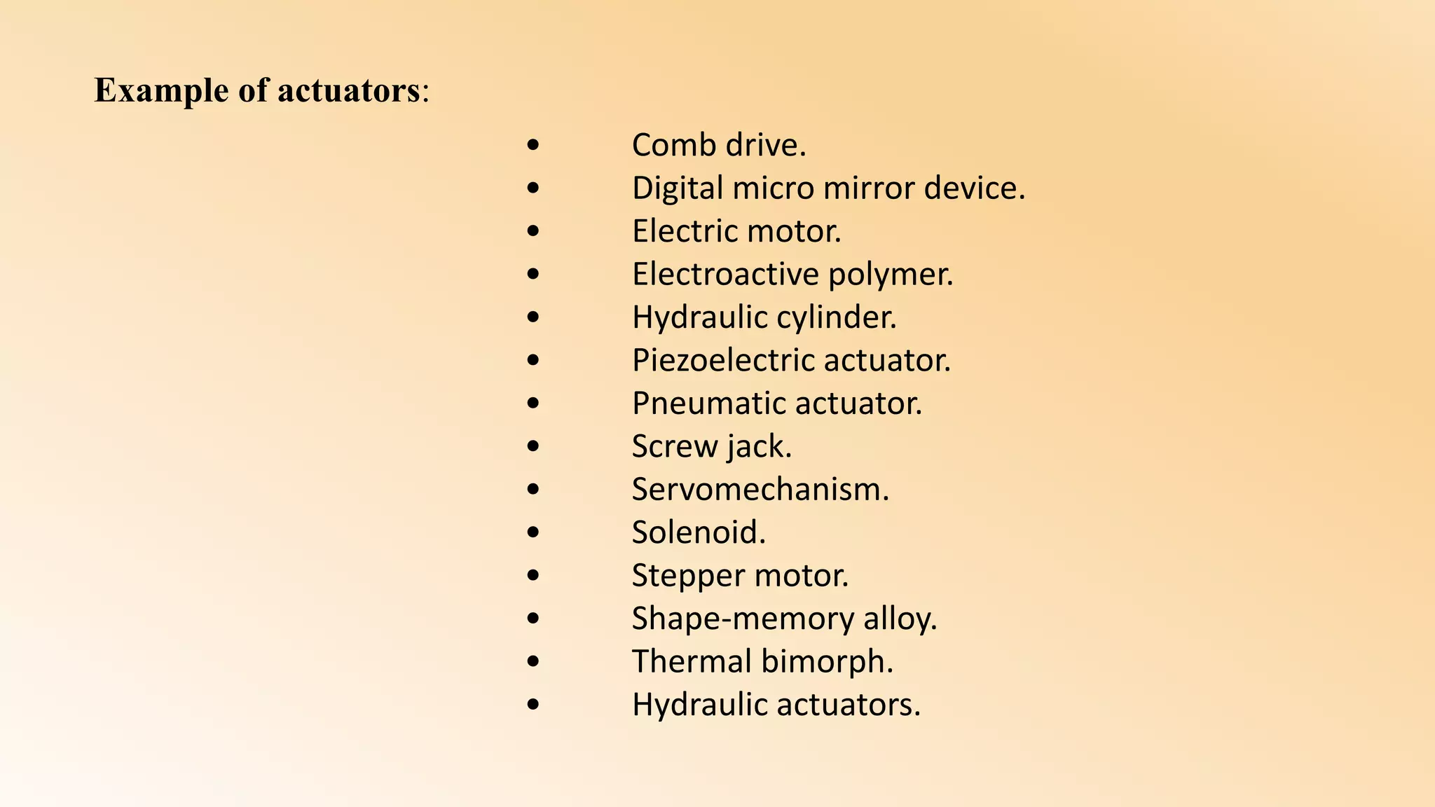 Michanical actuators | PPTX