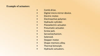Michanical actuators | PPTX | Technology & Computing