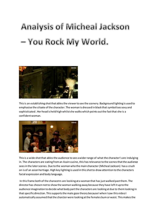 Micheal jackson rock my world | PDF