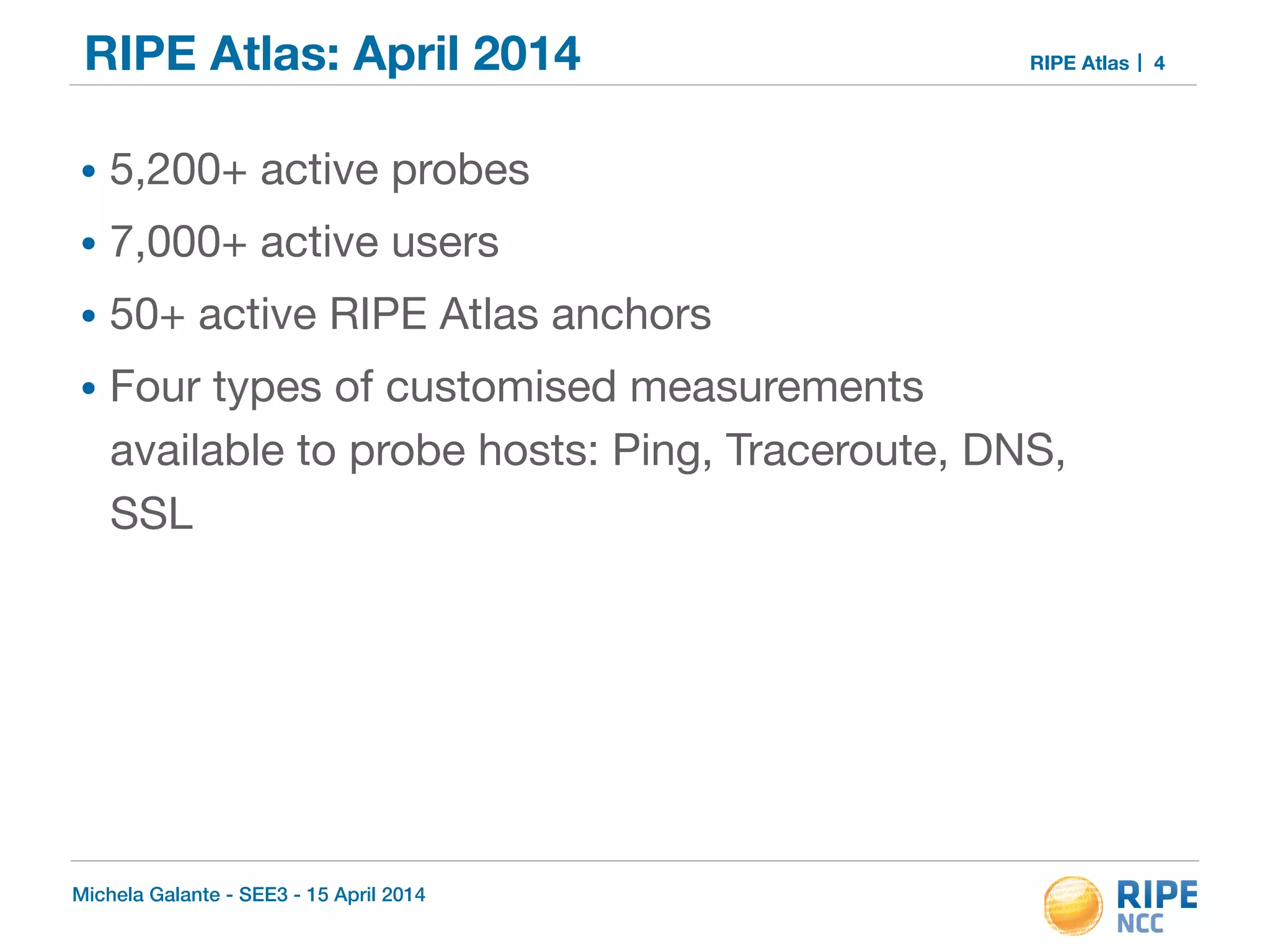 RIPE NCC Tools and Measurements | PPT