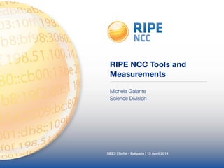 RIPE NCC Tools and Measurements | PPT