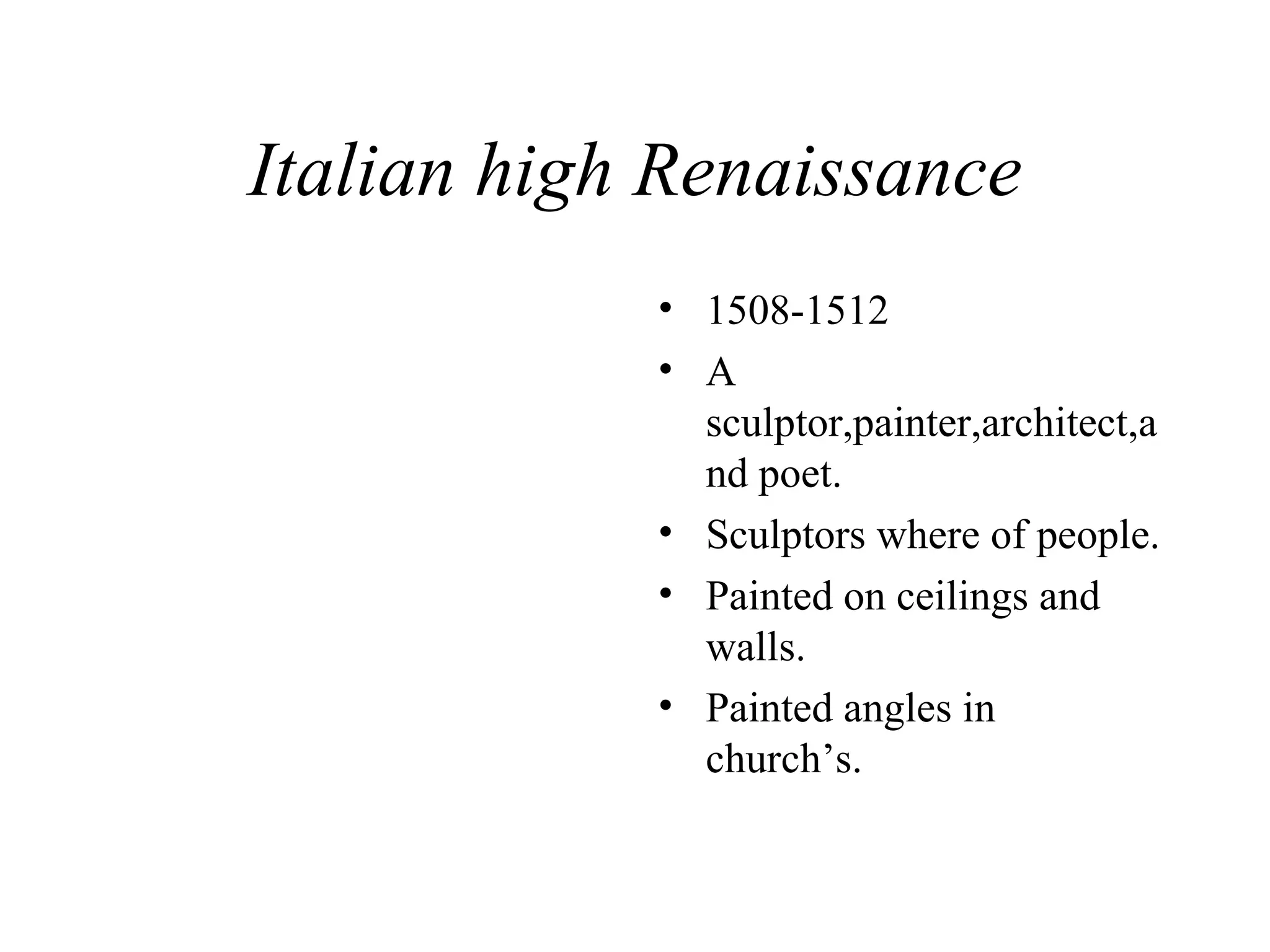 Michelangelo | PPT | Modern Art | Fine Art