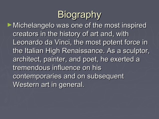 Michelangelo | PPT