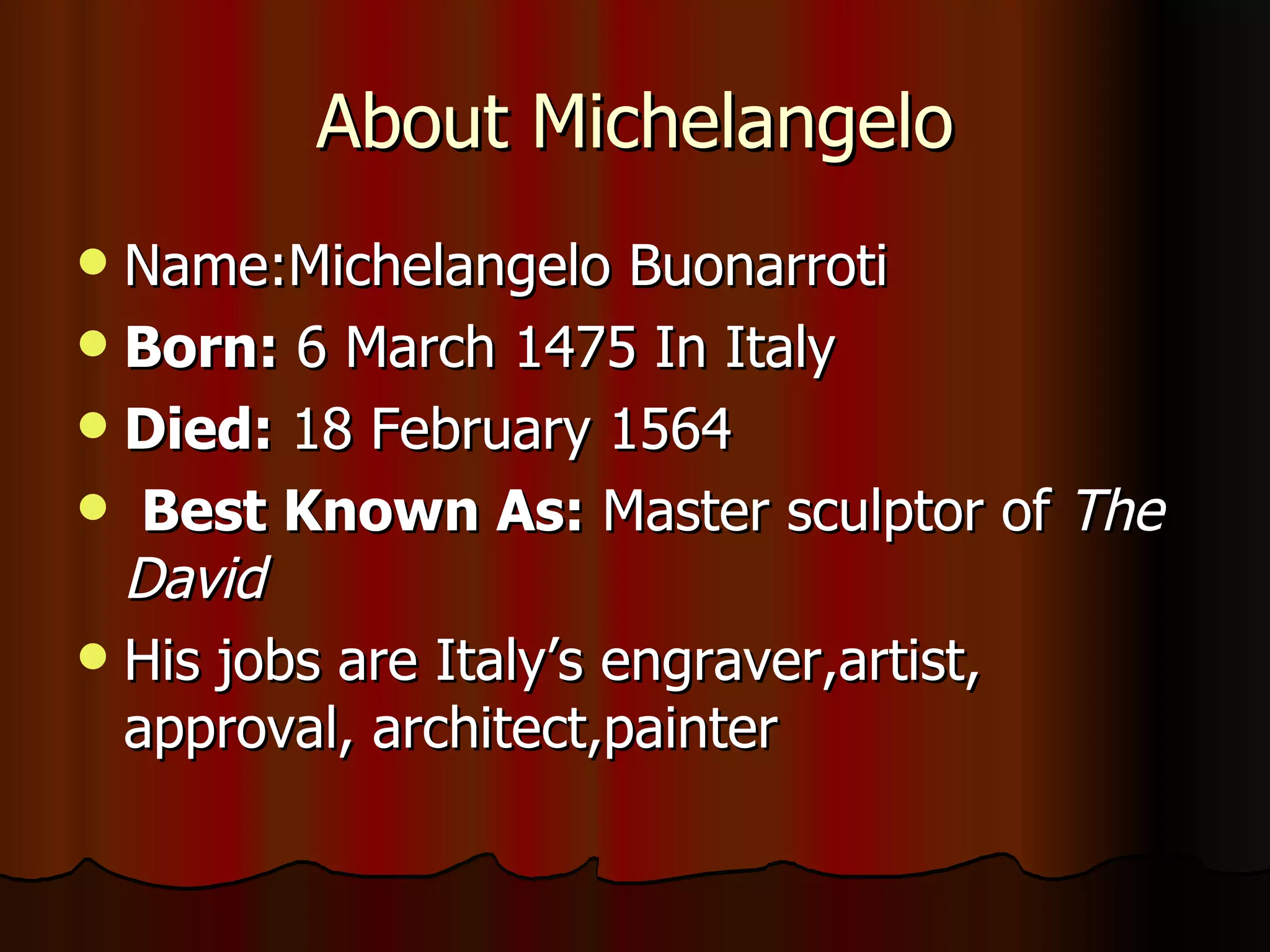 Michelangelo | PPT