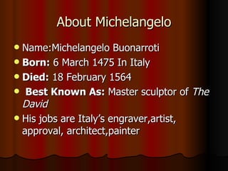 Michelangelo | PPT