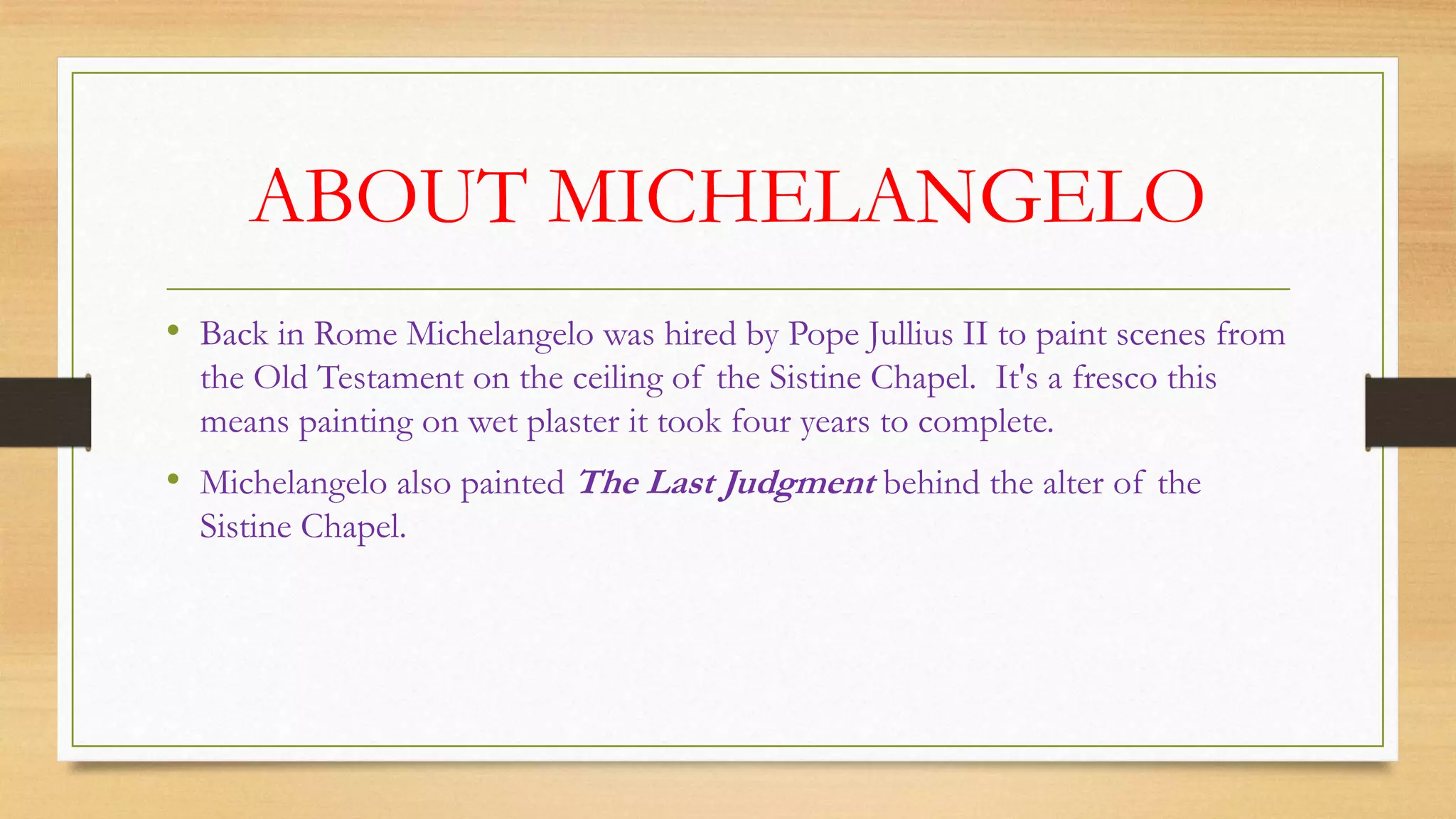 Michelangelo | PPT