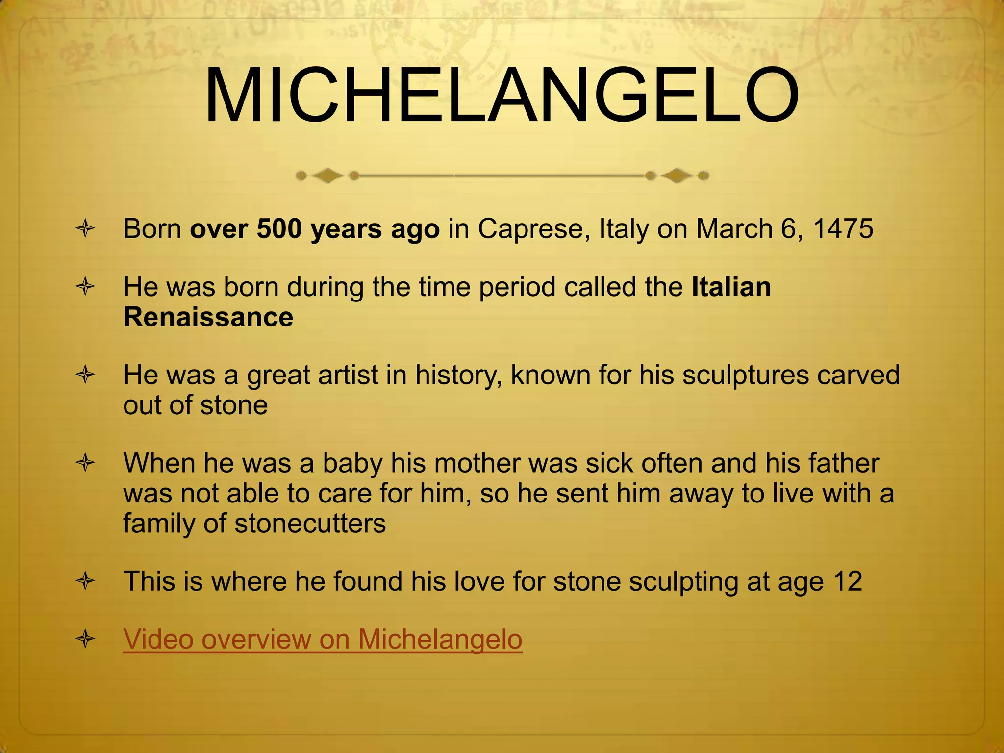Michelangelo | PPT