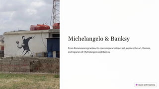 banksy and michealangelo presentation for class | PDF