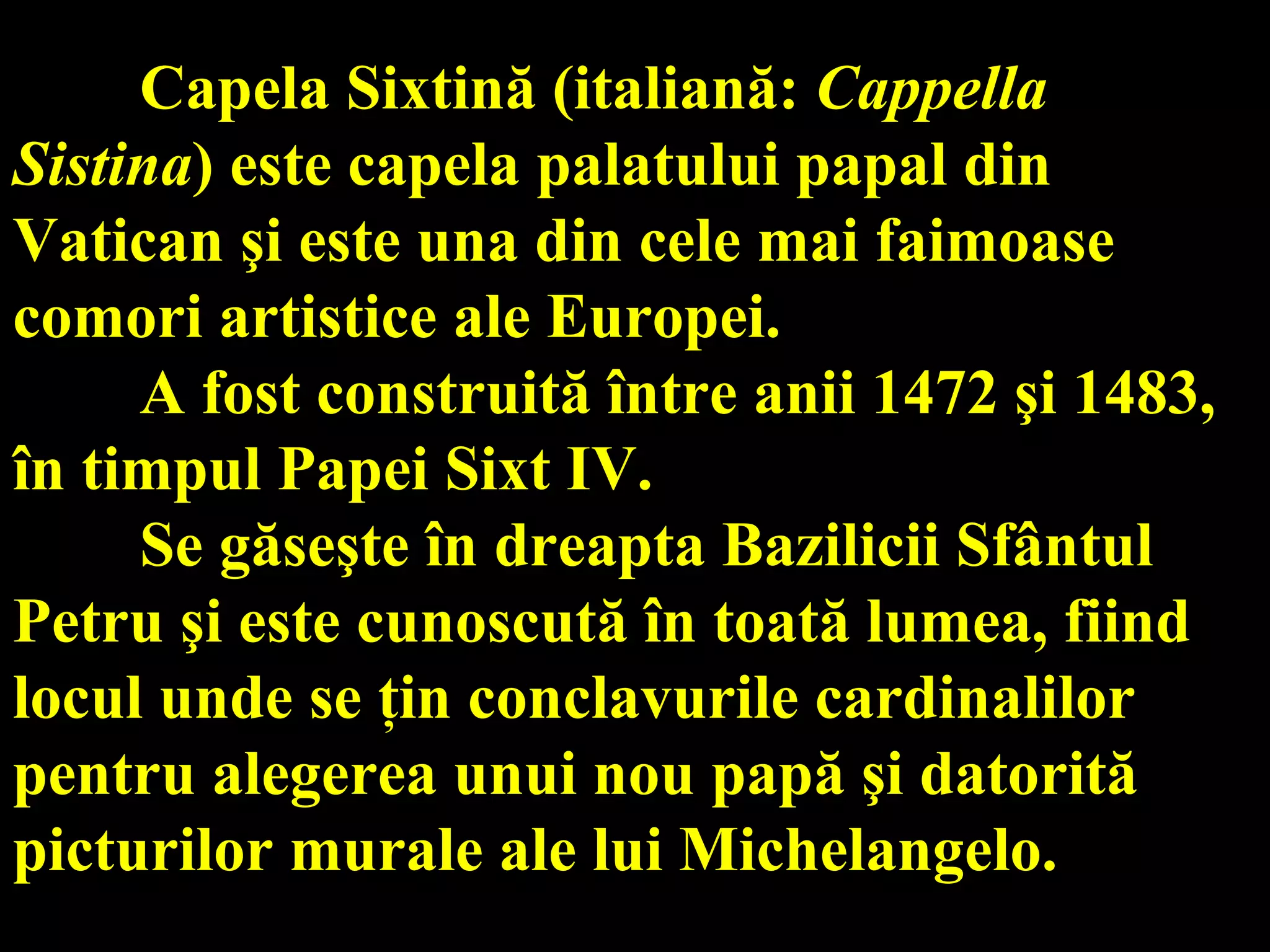Michelangelo Capela Sixtina | PPS