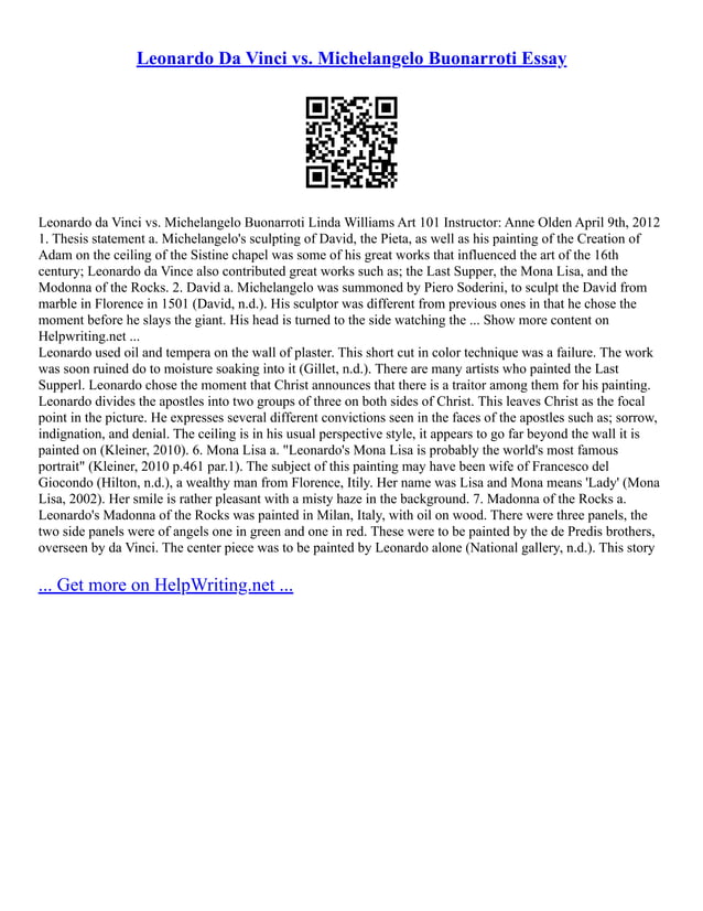 Michelangelo Buonarroti Research Paper | PDF