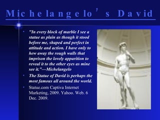 Michelangelo's David[1] | PPT | Search | Internet