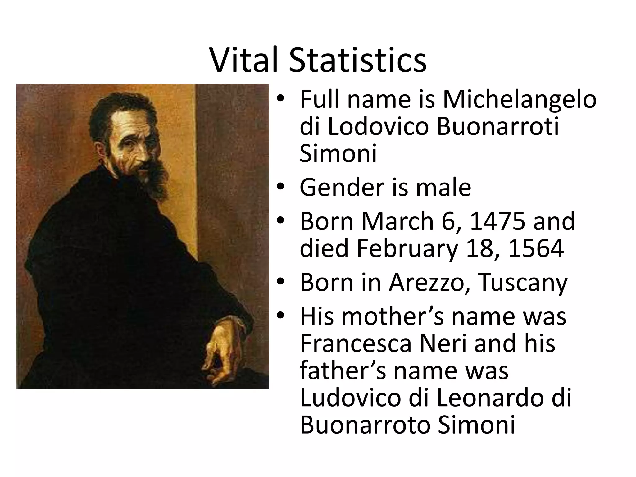 Michelangelo powerpoint | PPTX