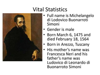 Michelangelo powerpoint | PPTX