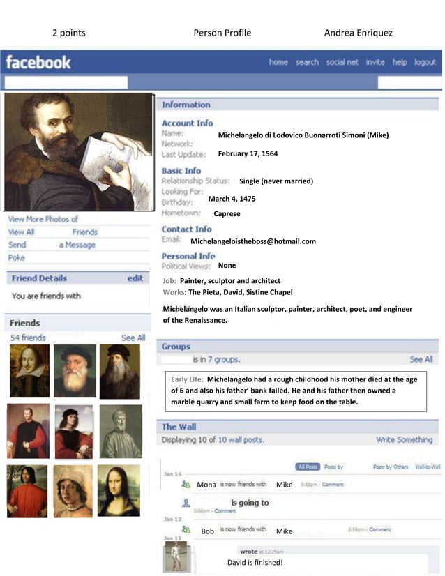 Michelangelo profile | DOCX