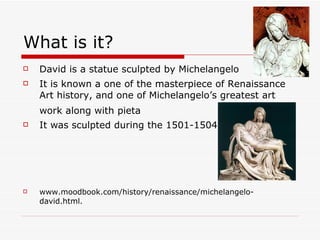 Michelangelo’S David | PPT