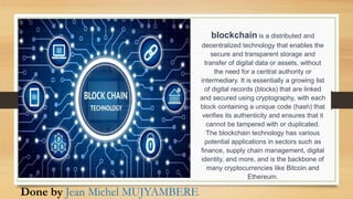 Blockchain Presentations done by Michel | PPT