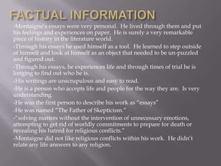 Michel de montaigne | PPTX