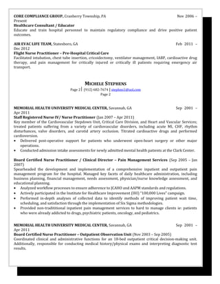Michele stephens cv-finalone | PDF