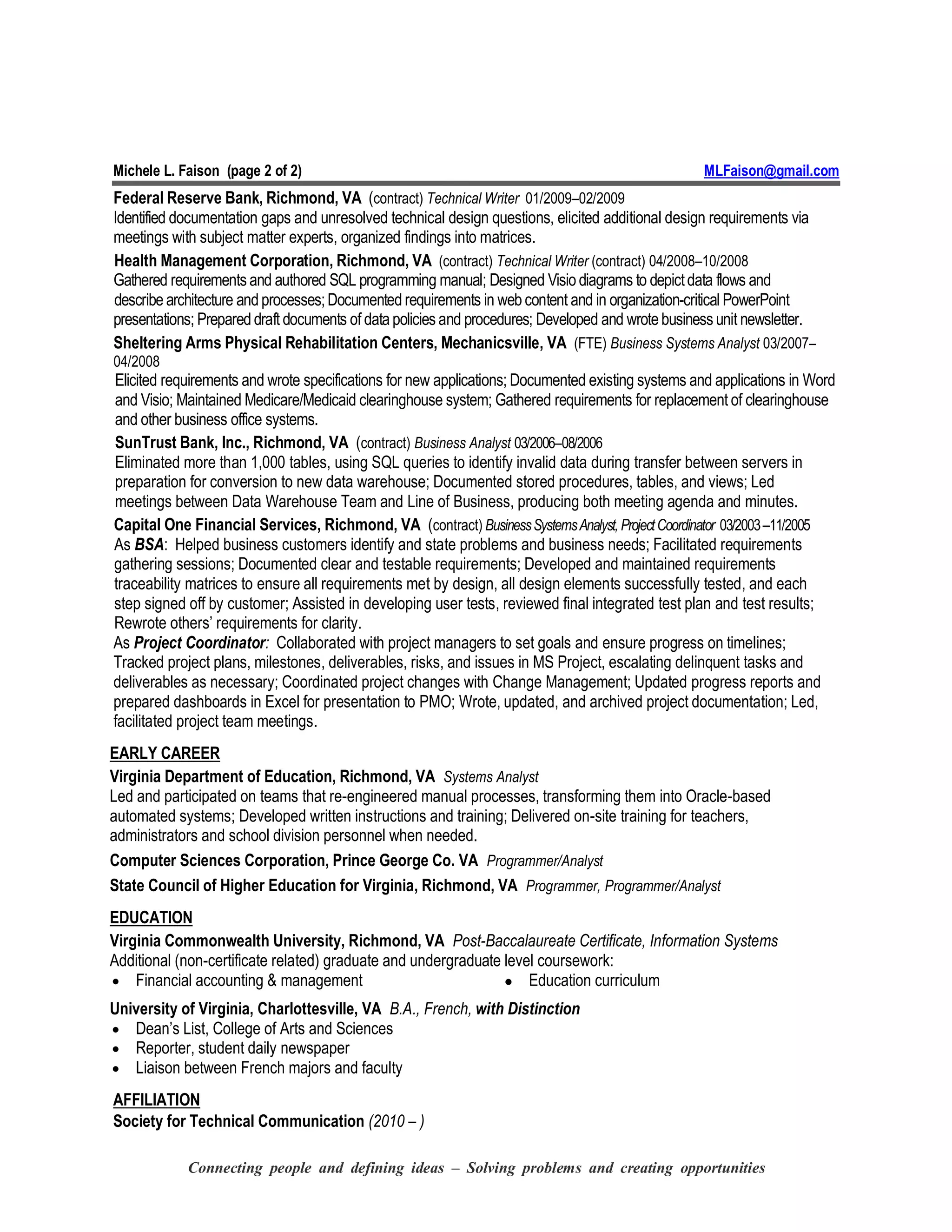 MLFaison Resume | PDF | Desktop Publishing | Computer Software and Applications
