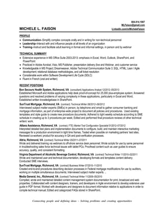 MLFaison Resume | PDF | Desktop Publishing | Computer Software and ...
