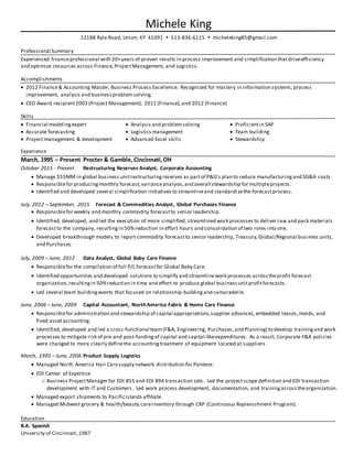 Michele king resume | DOCX