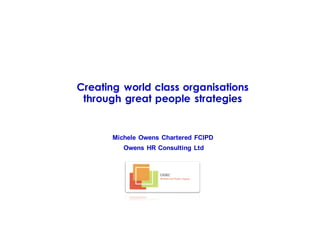 Creating world class organisations through great people strategies | PDF