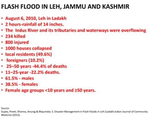 ladakh flash flood | PPTX