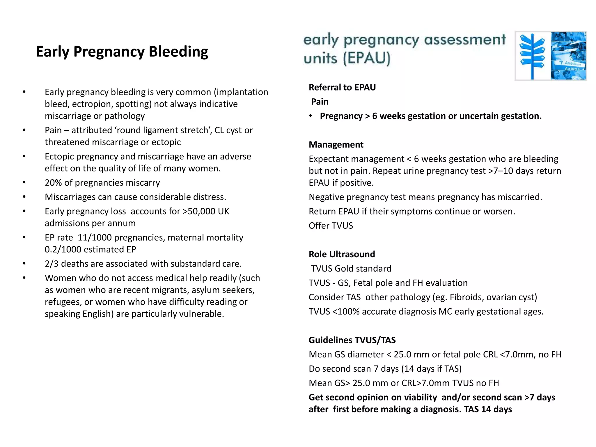 Gynaecology - Early Pregnancy Complication | PDF