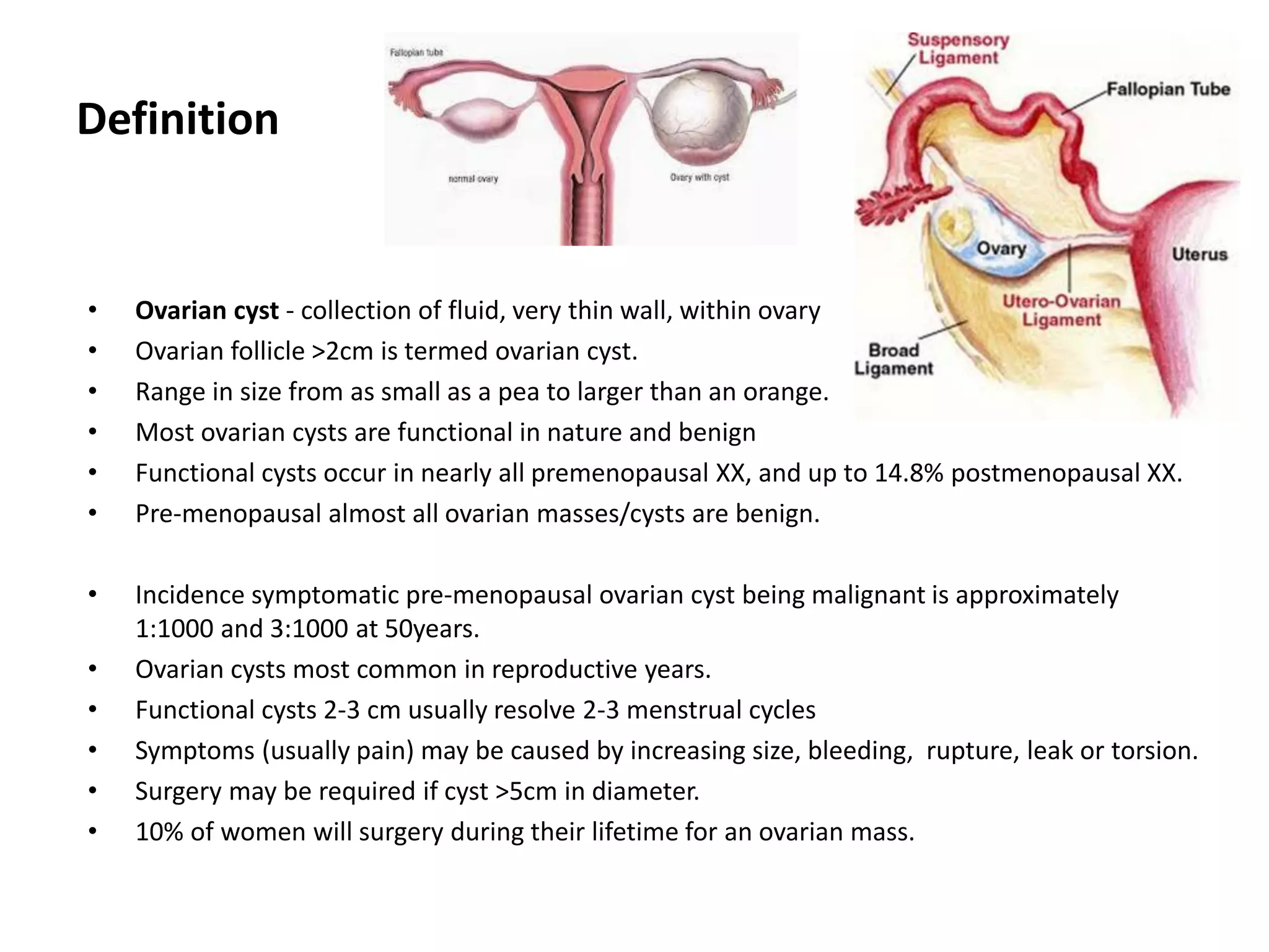 Adnexal masses - Ovarian Cysts (2008) | PDF