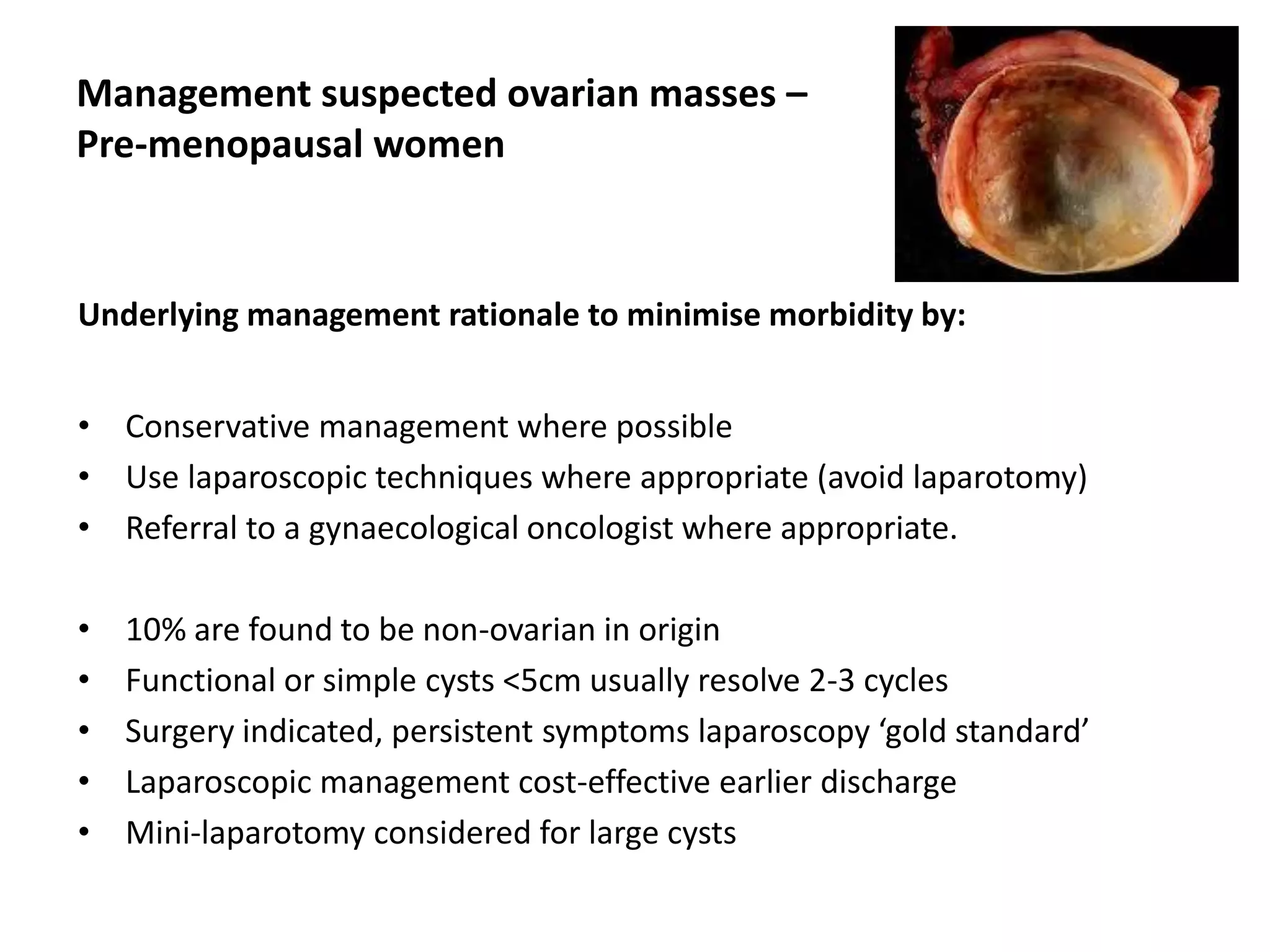 Adnexal masses - Ovarian Cysts (2008) | PDF