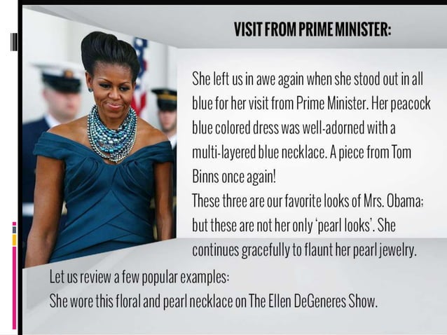 Michelle obama’s-pearl-jewelry | PPTX