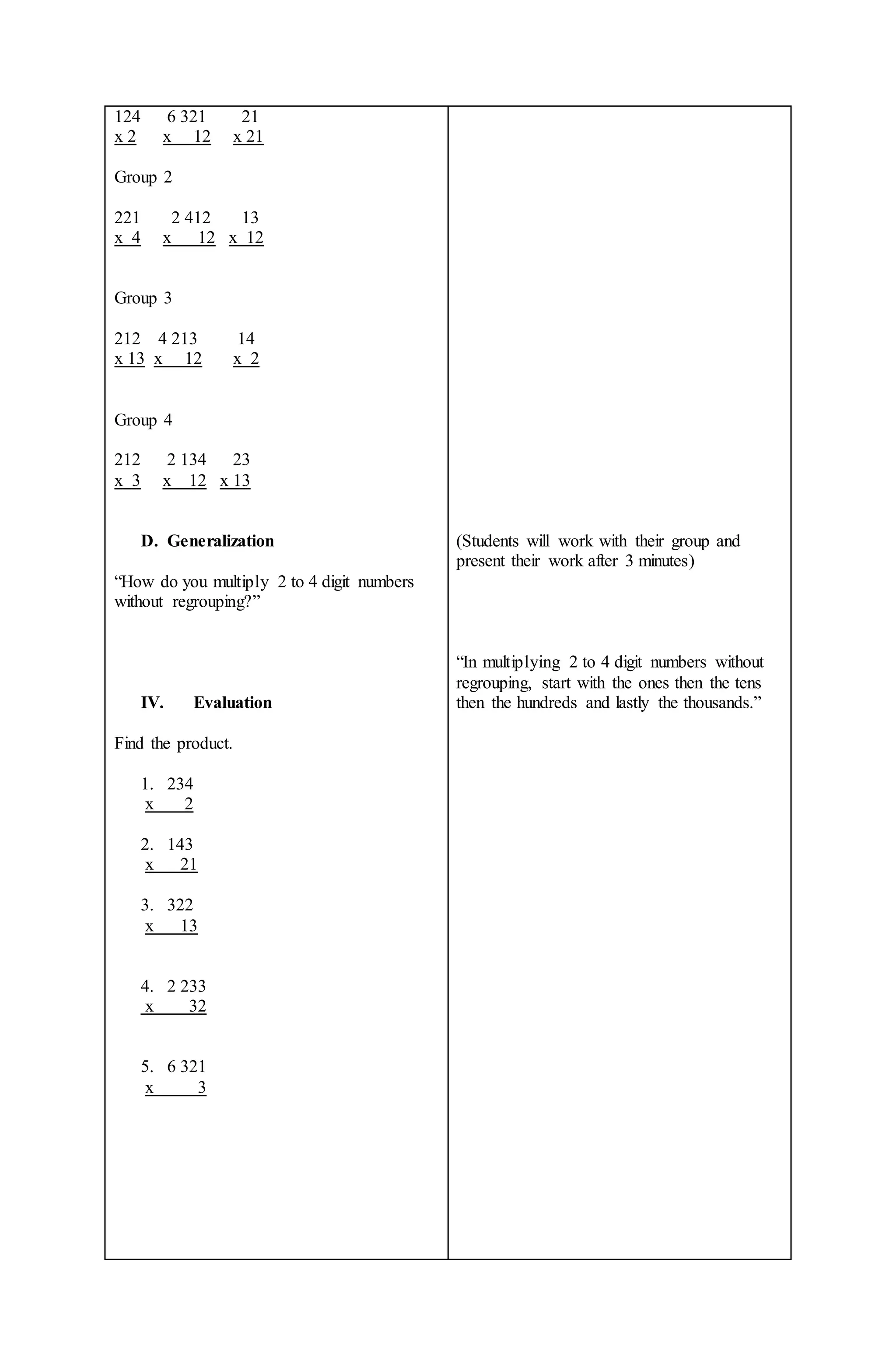 Lesson Plan In Mathematics 3 | DOCX