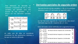 Derivadas logarítmicas y Parciales | PPTX