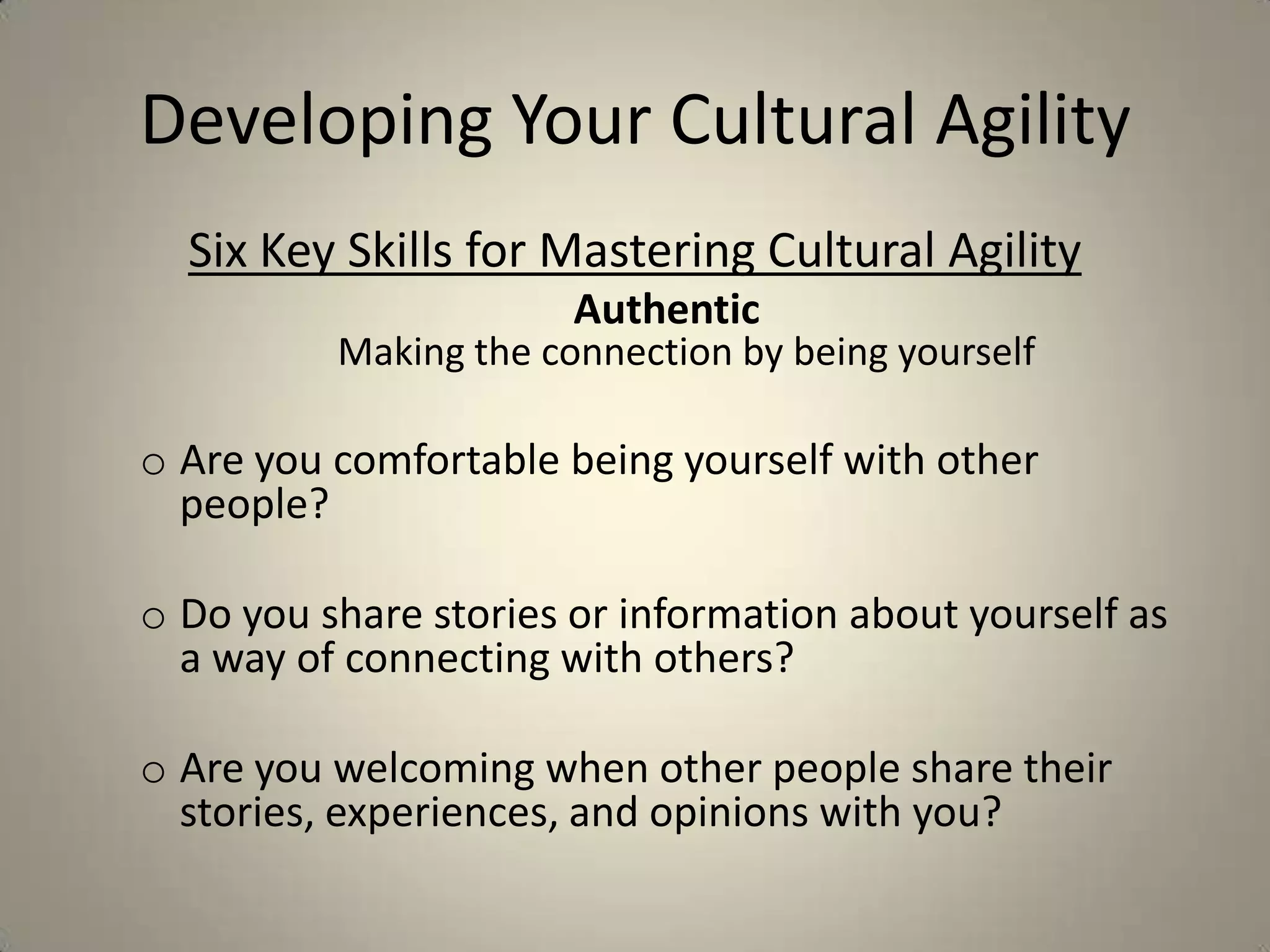 Michelle randall cultural agility webinar | PPTX
