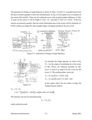 Michelson interferometer | PDF
