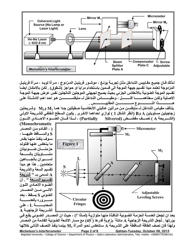 Michelson interferometer | PDF