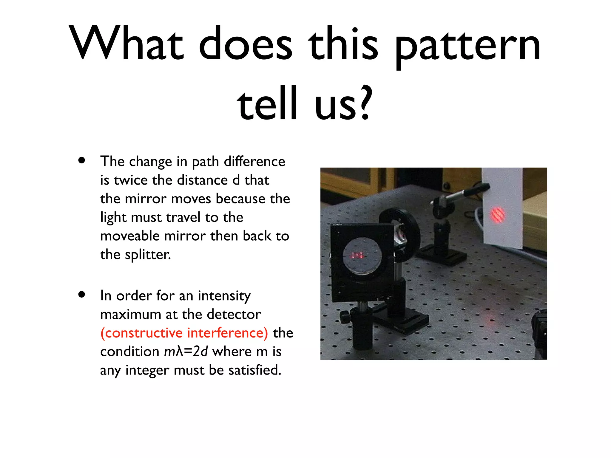 Michelson interferometer | PPT