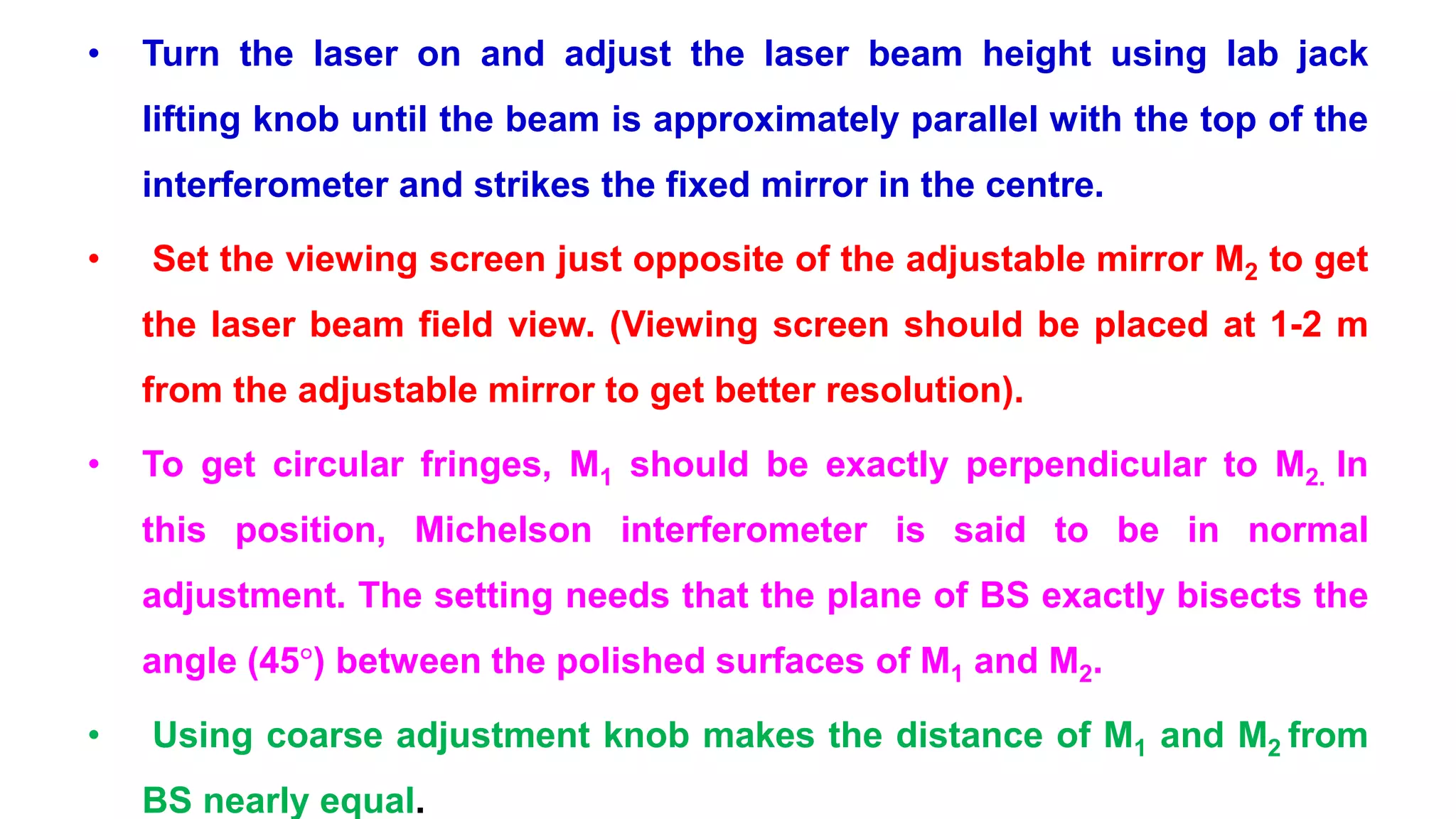 Michelson interferometer | PPTX