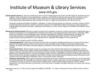 Preservation & Digitization Projects: Sources of Funding for Libraries ...