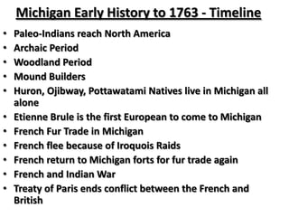 Michigan early history | PPTX