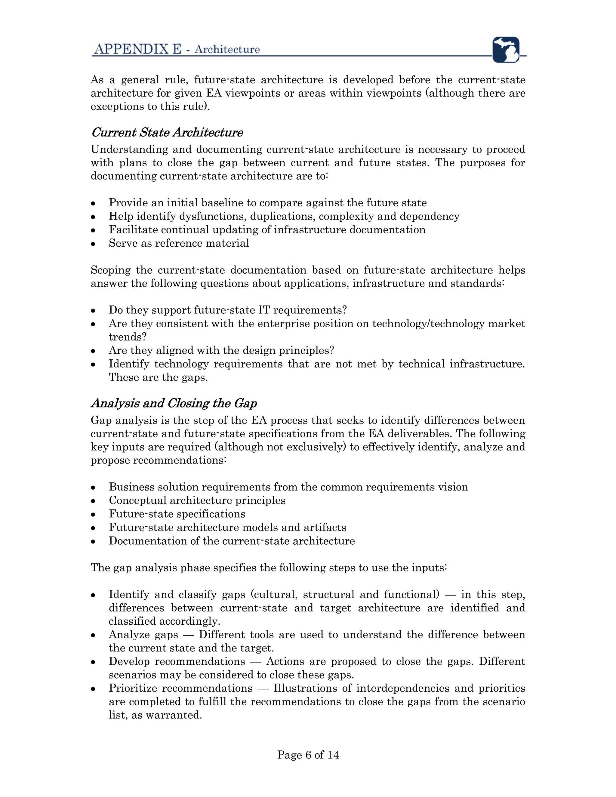 Michigan enterprise architecture framework | DOCX | Civil Engineering ...