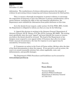 Natera Michigan FOIA Response | PDF | Law