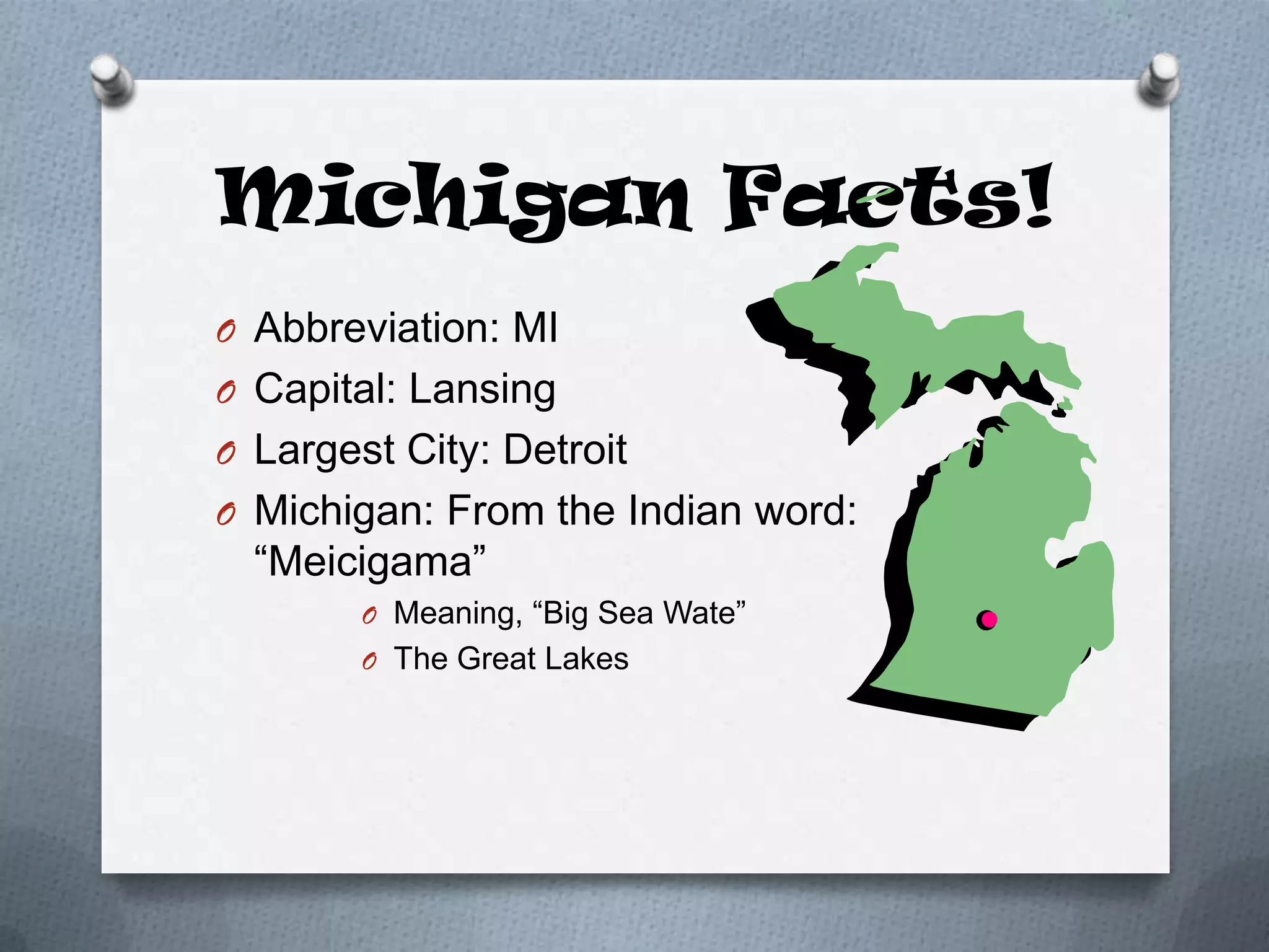 Third Grade Michigan Studies | PPTX