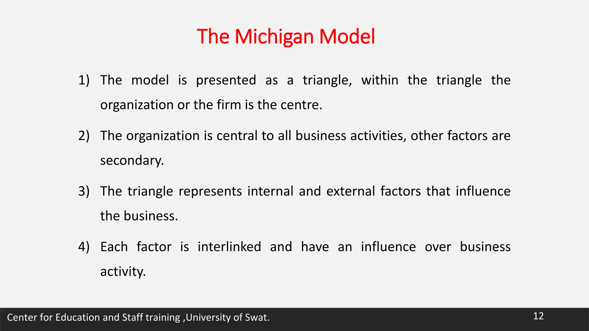 The Michigan model | PPTX