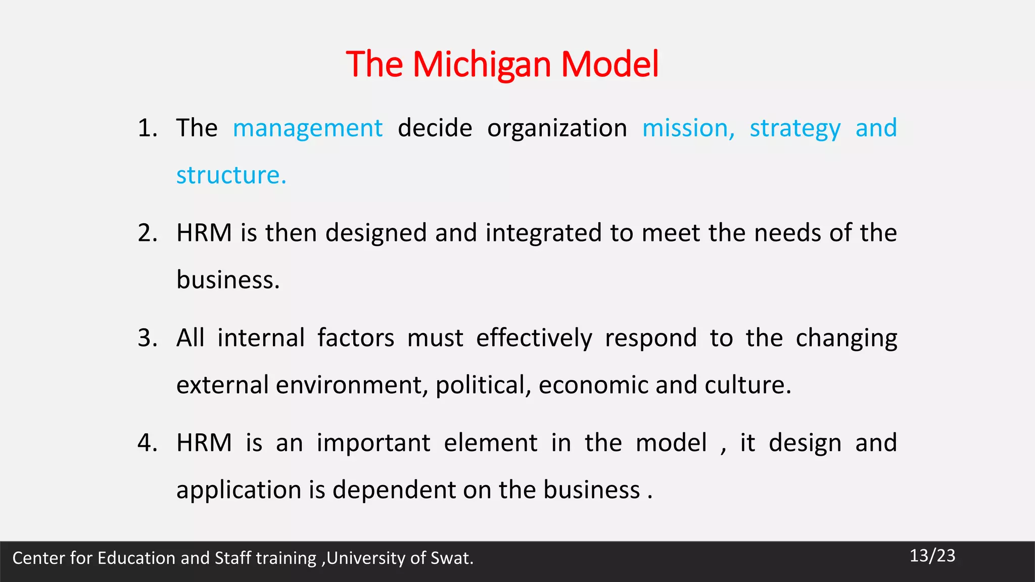 The Michigan model | PPTX
