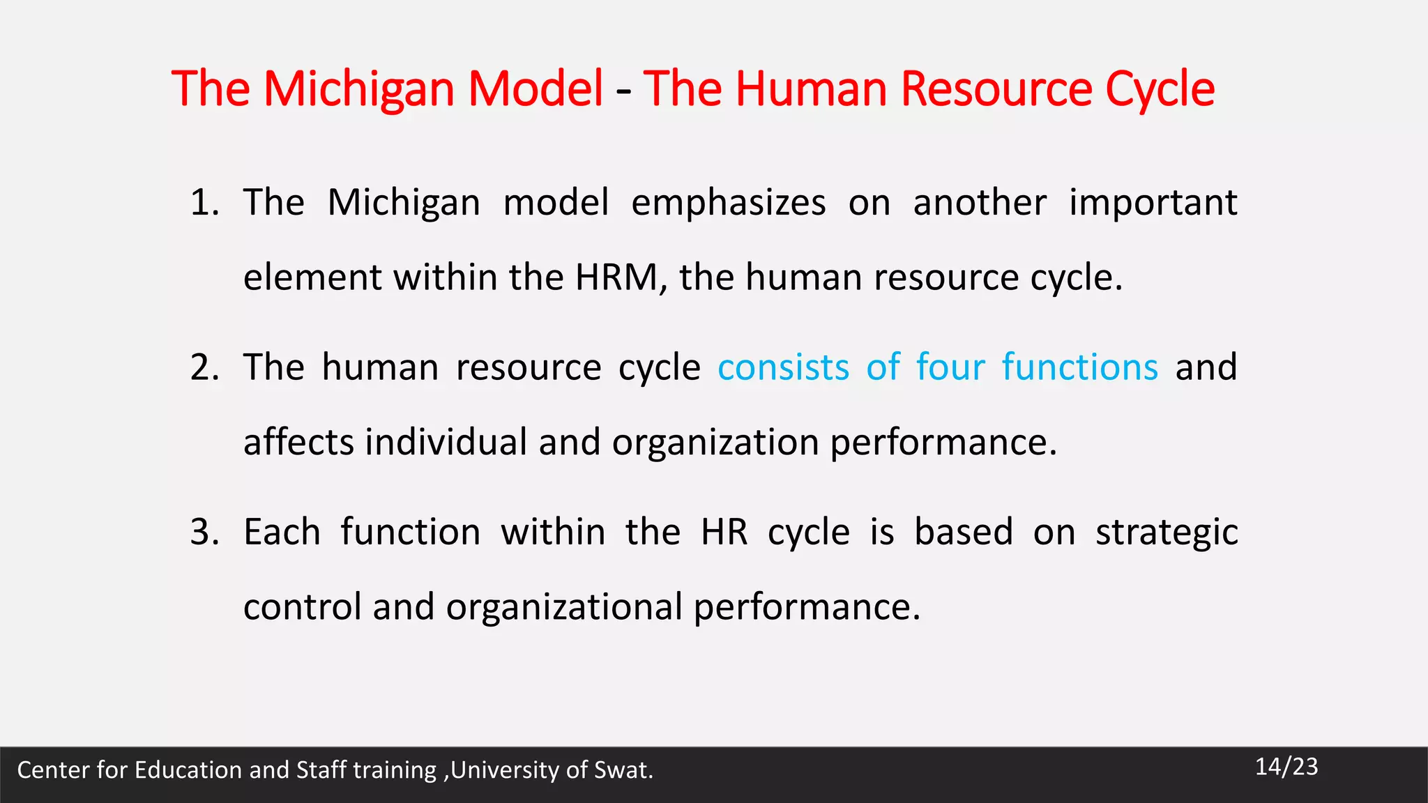 The Michigan model | PPTX